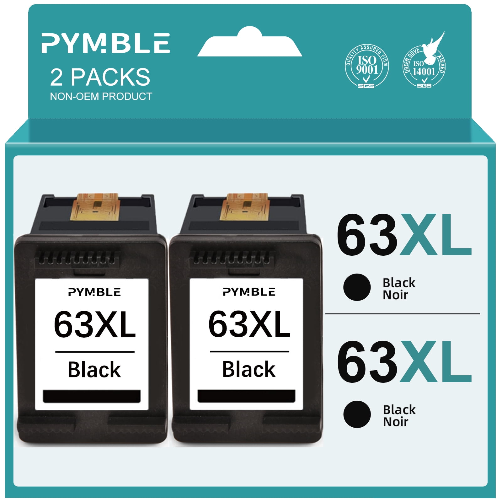 63 Ink Cartridges for HP 63XL Black Ink Cartridges Printer Ink HP 63 ...