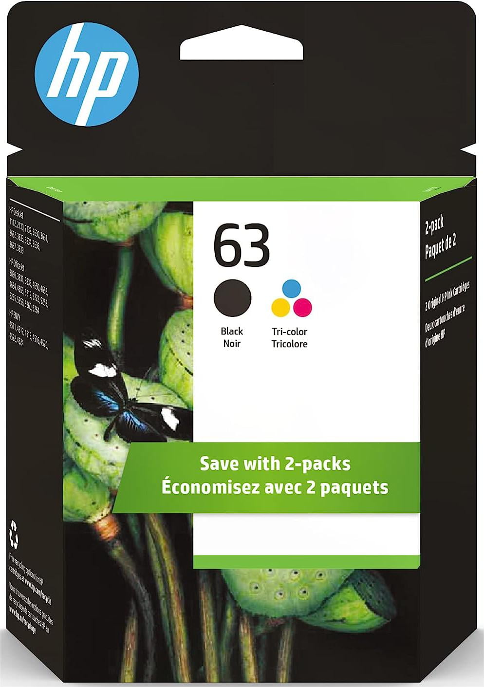 63 Ink Cartridges | for HP Ink 63 Black and Tri-Color 2-Pack - Walmart.com