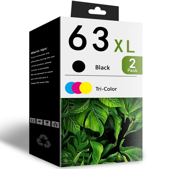 63 Ink Compatible for HP 63XL Ink Cartridges Black and Tri Color for ...