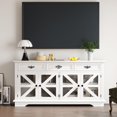 63" Kitchen Buffet Cabinet, Wood Coffee Bar Sideboard with Glass ...