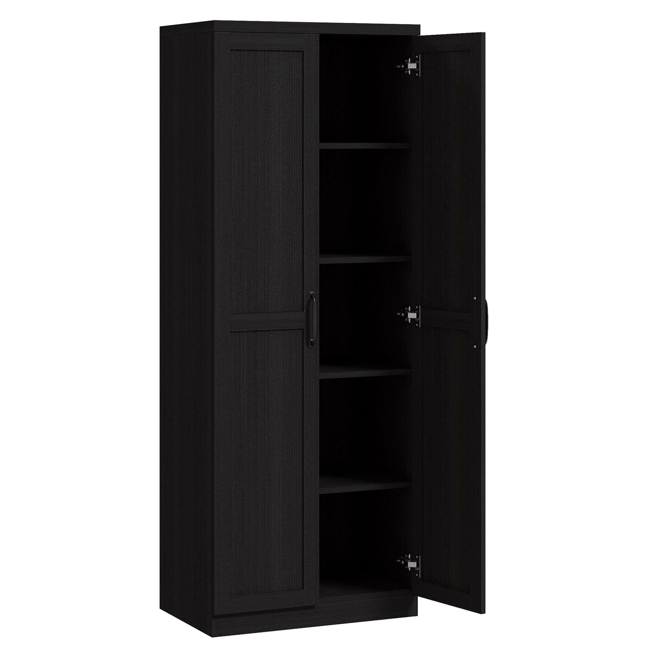 63" Kitchen Pantry - Freestanding Cabinet with Adjustable Shelves ...