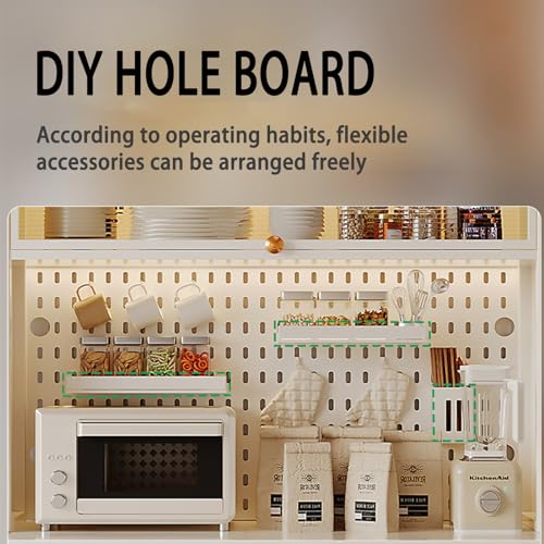 63" Kitchen Storage Cabinet, Bakers Racks for Kitchens with Acrylic ...
