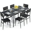 iPormis 63" Extendable Kitchen Table Set for 4-6 People, 7-Piece Large ...