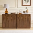 63" Mid Century Modern Sideboard Cabinet Set of 2, Buffet Storage with ...