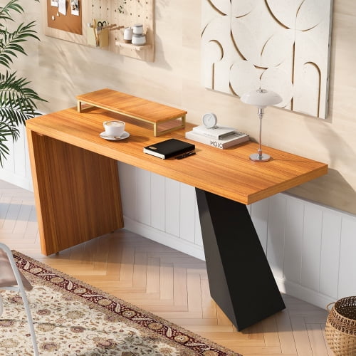 63"Modern Executive Desk ,Rustic Industrial Wooden Writing Desk,Study ...