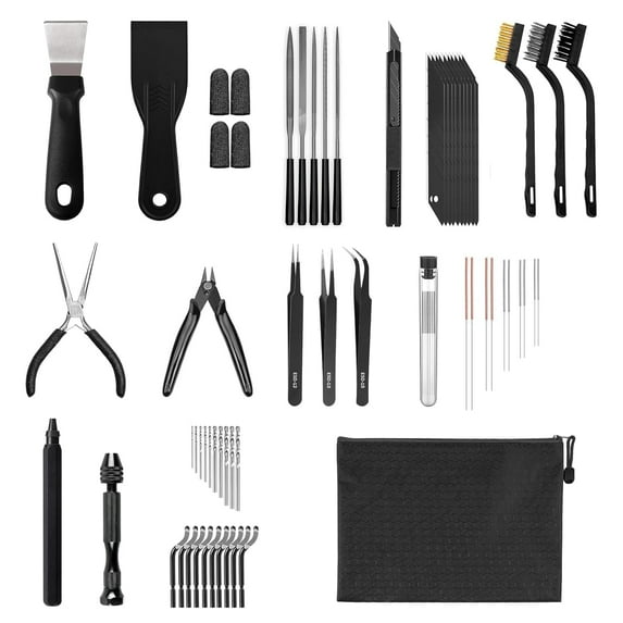 63 Pcs 3D Printer Tools, 3D Printing Tool Kit Including Deburring Tool ...