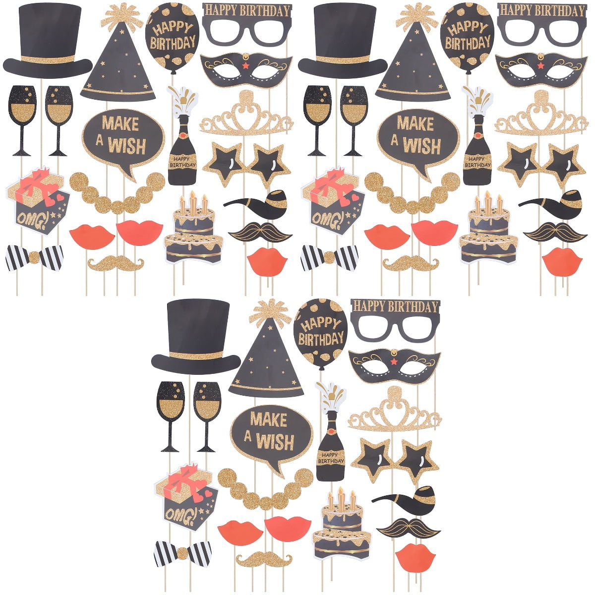 63 Pcs Masquerade Mask Party Supplies Window Decorations Birthday ...