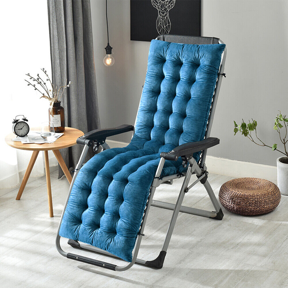 63" Rocking Lounge Chair Deck Chaise Cushion Pad Recliner Bench Mat ...