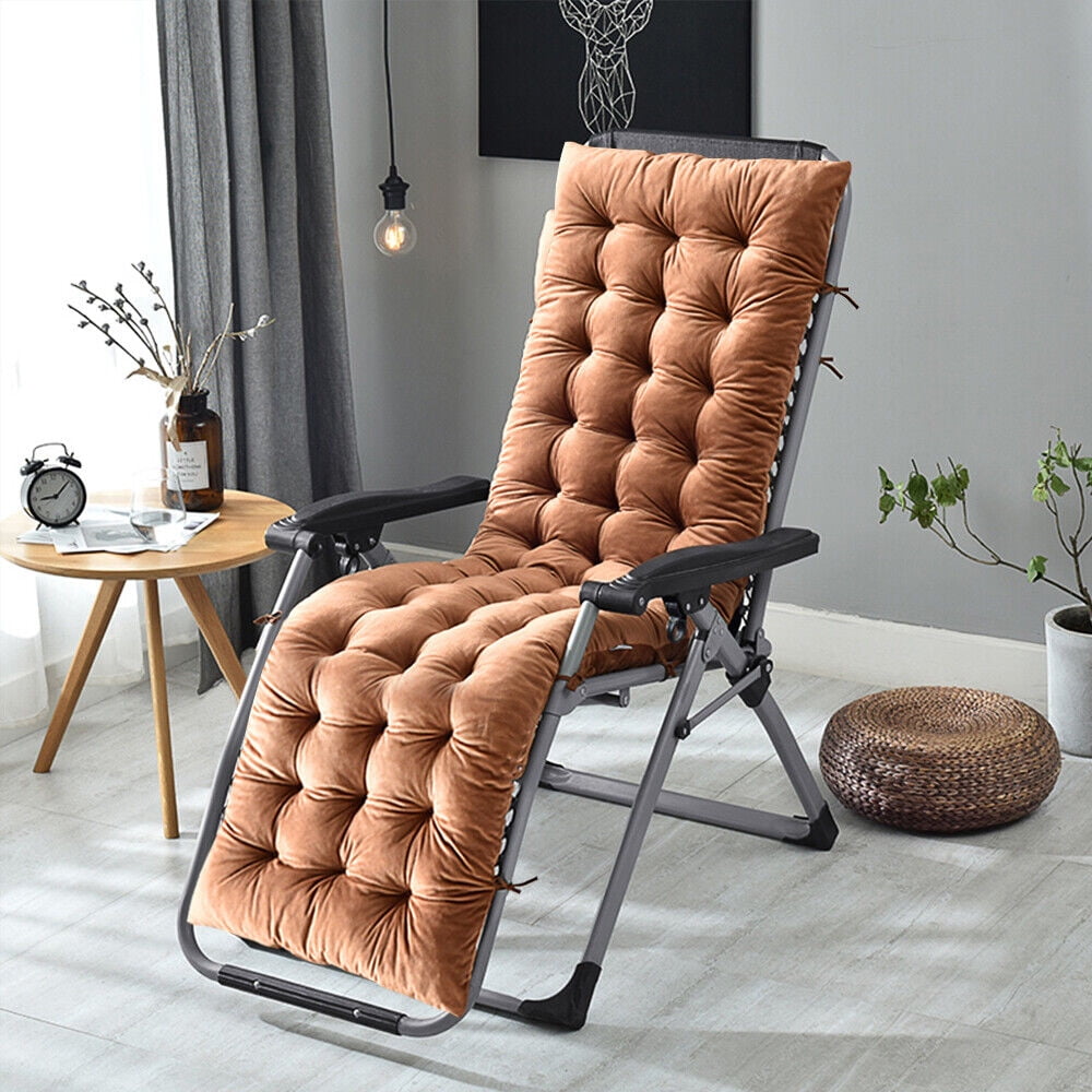 63" Rocking Lounge Chair Deck Chaise Cushion Pad Recliner Bench Mat ...