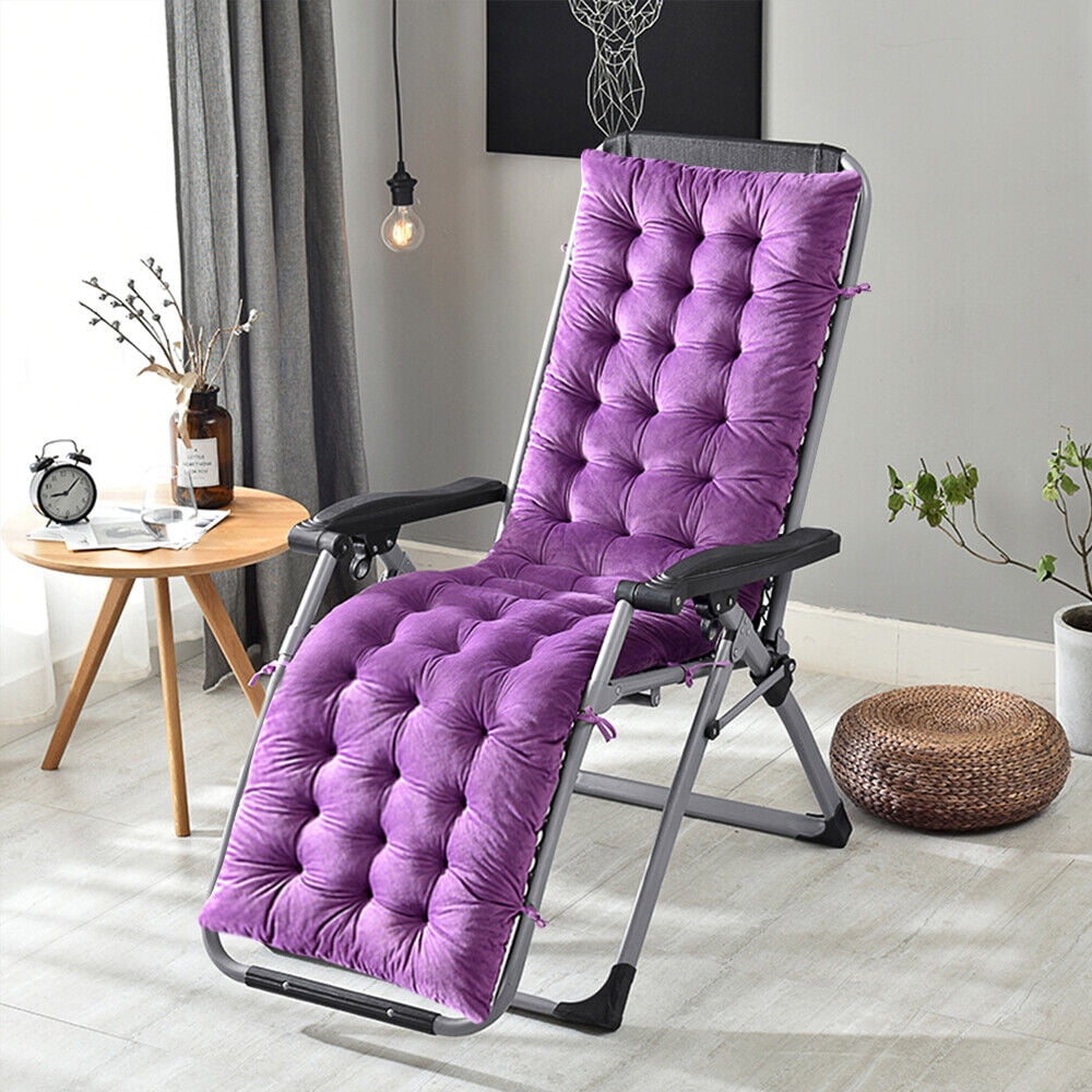 63" Rocking Lounge Chair Deck Chaise Cushion Pad Recliner Bench Mat ...