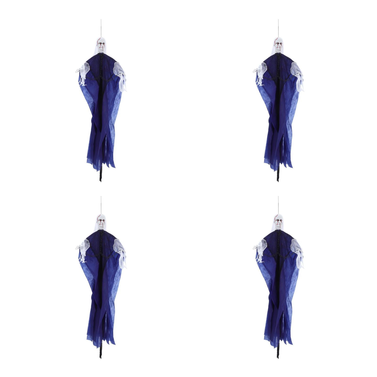 63" Scary Hanging Ghosts, 4pcs Outdoor Hanging Ghost Decorations with ...