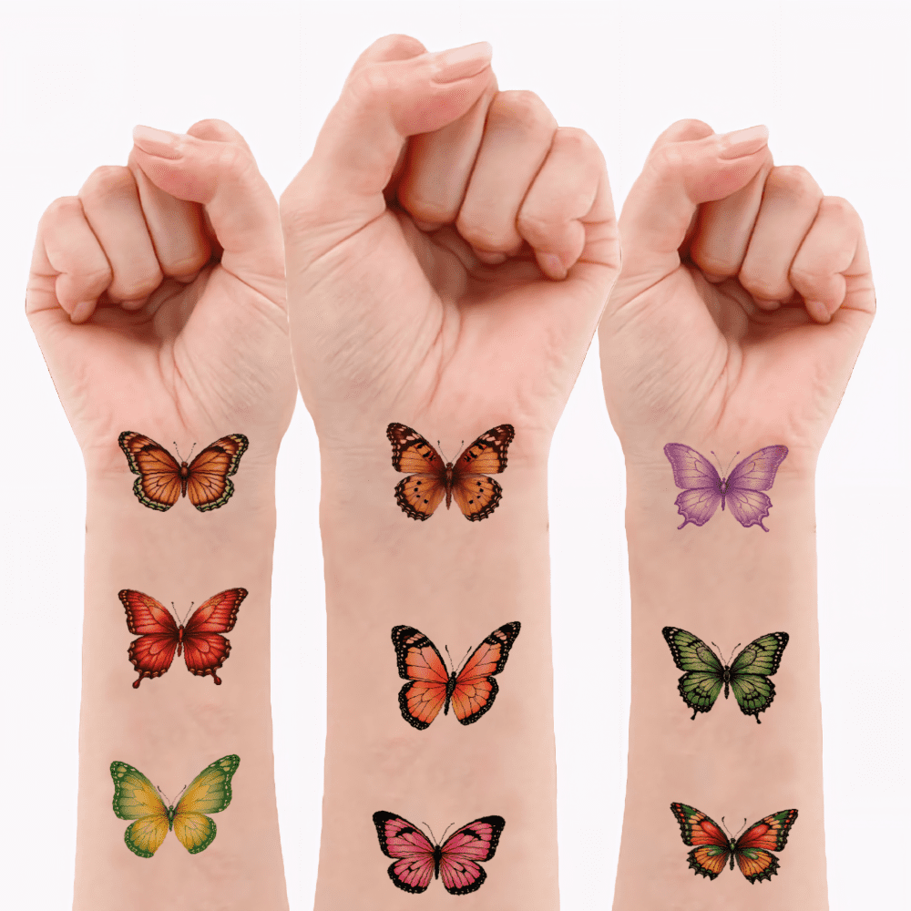 63 Sheets Temporary Tattoos Waterproof Long Lasting Body Stickers ...
