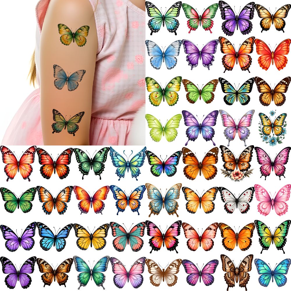 63 Sheets Temporary Tattoos, Waterproof Long Lasting Body Stickers ...