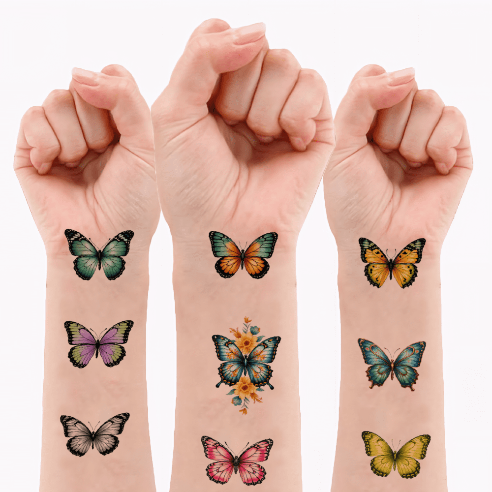 63 Sheets Temporary Tattoos, Waterproof Long Lasting Body Stickers ...