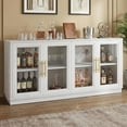 63'' Sideboard Buffet Cabinet - Large Wood Sideboard Table with Storage ...