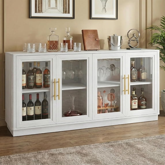 63'' Sideboard Buffet Cabinet - Large Wood Sideboard Table with Storage ...