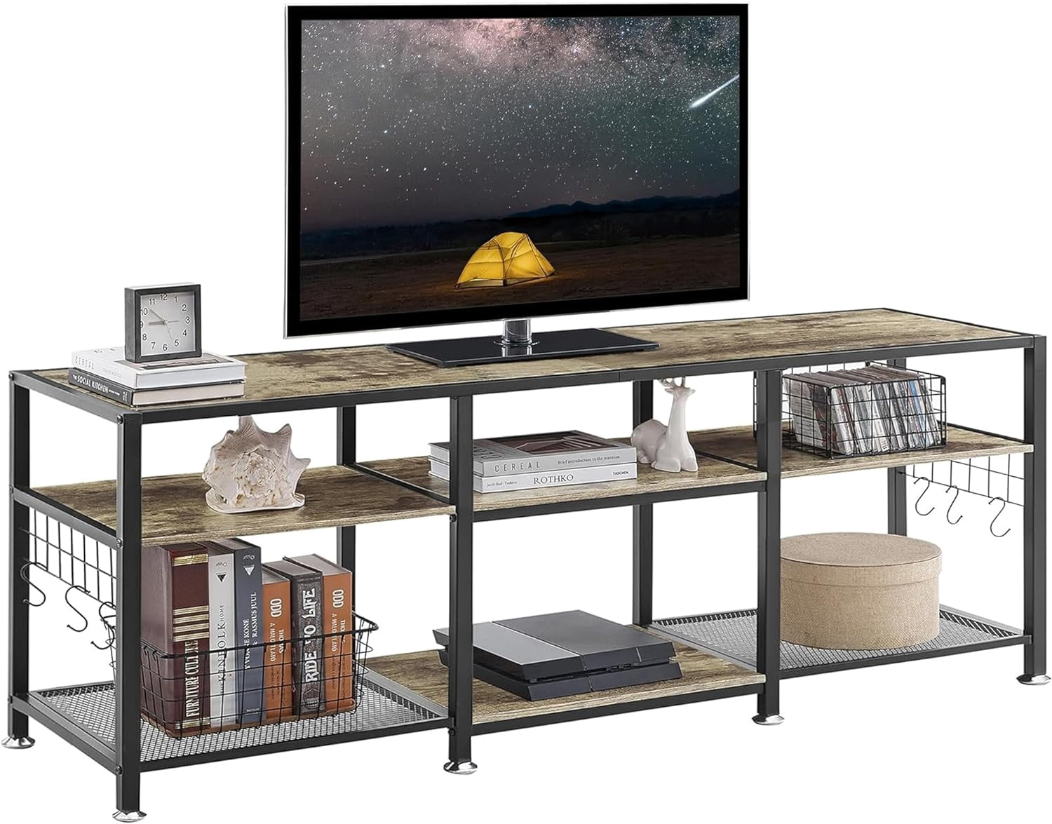 63" TV Stand for 60/65/70 Inch Television, Entertainment Center with ...