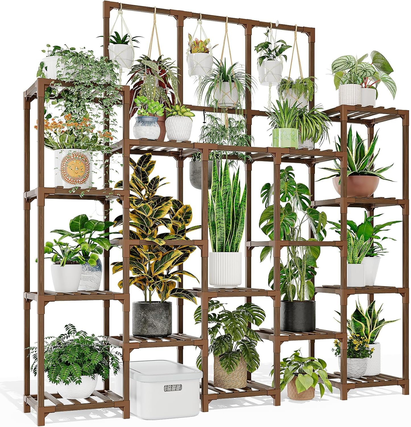 63'' Tall Plant Stand Indoor Outdoor 14-Tier Heavy Duty Plant Shelf for ...