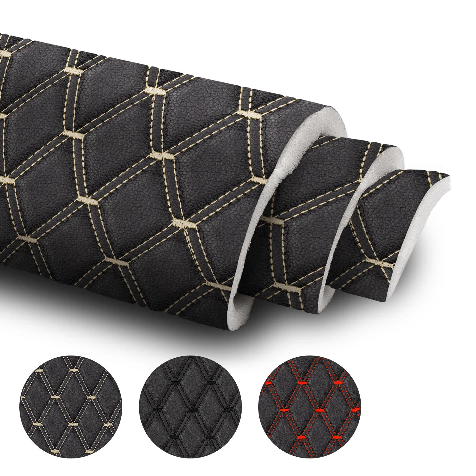63" W Automotive Headliners Fabric, Waterproof Vinyl Faux Leather ...