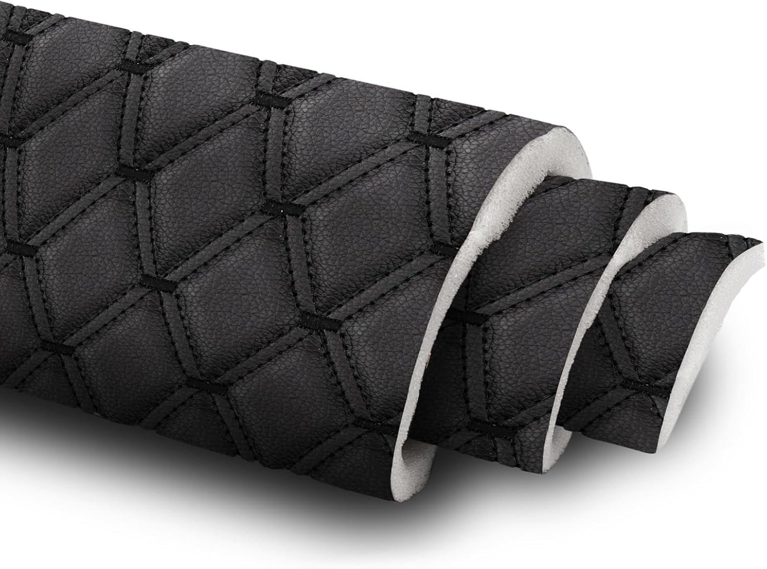 63" W Faux Leather Quilted Auto Headliners Fabric for Car Upholstery ...