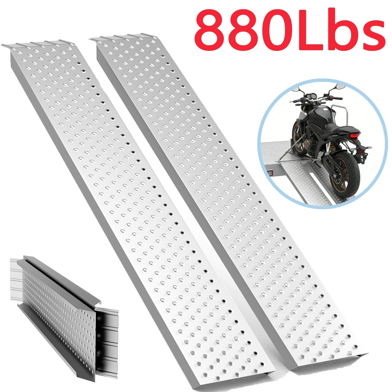 63" X 8.66" Versatile Loading Ramp, Long Loading Ramp, Aluminum Ramps ...
