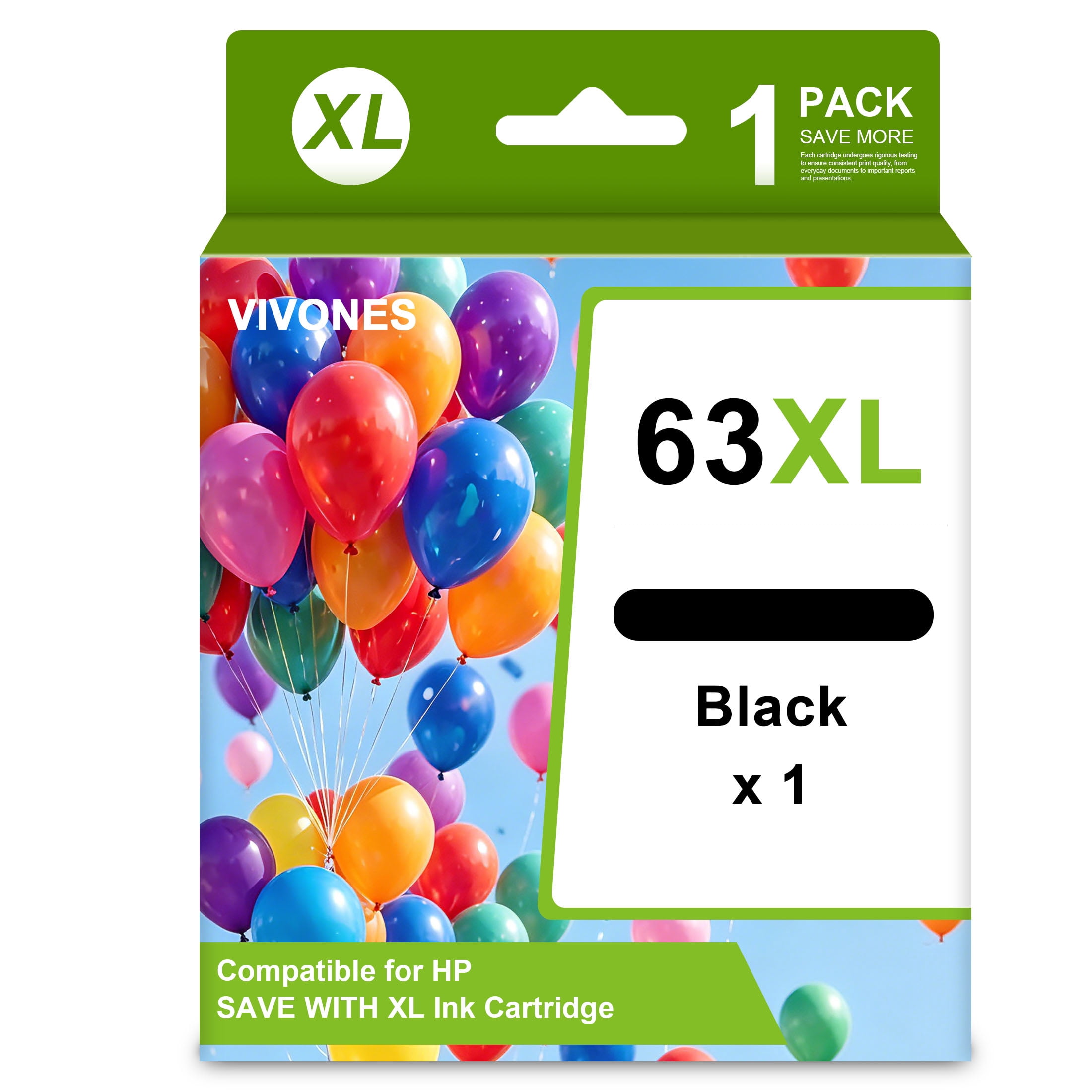 63 XL Ink Cartridge Compatible for HP63 63XL Ink Cartridges Work with ...