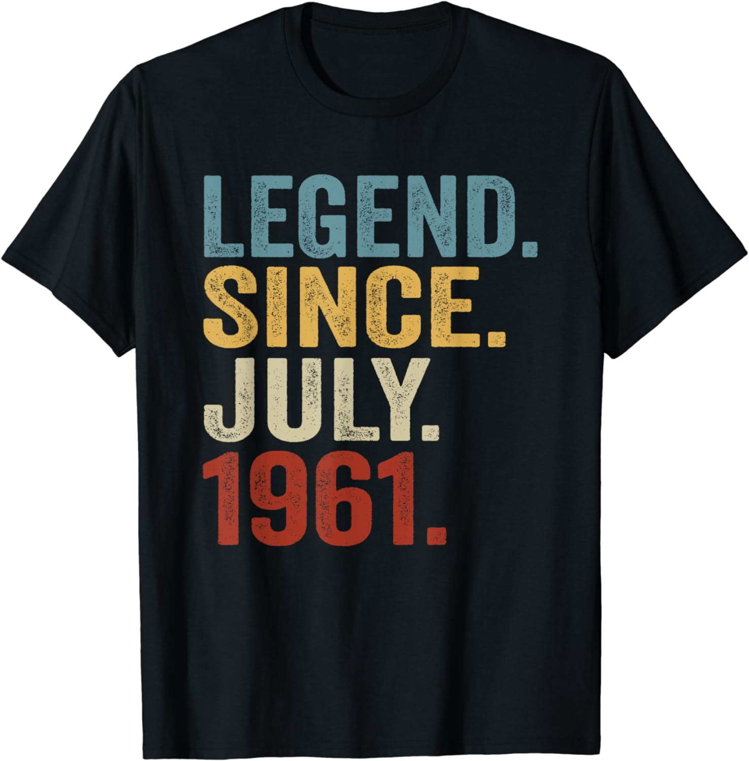 63 Year Old Gifts Legend Since July 1961 63th Birthday T-Shirt ...