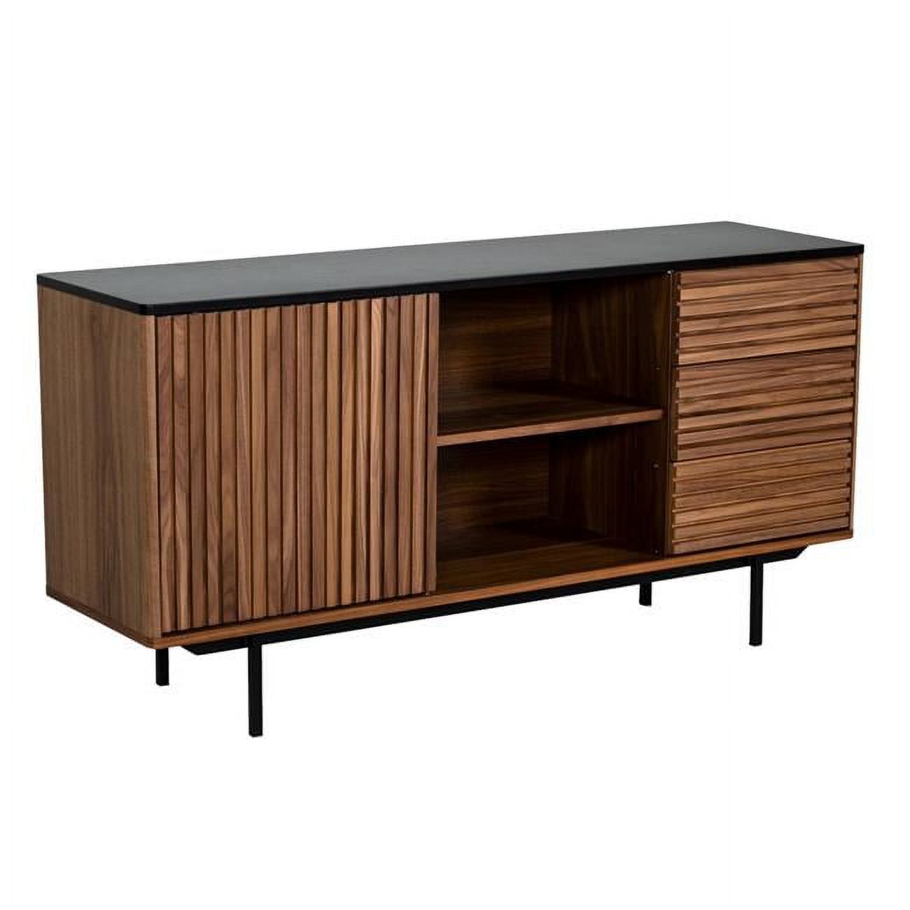 63 in. Cid Vie Wood Buffet Server with 3 Drawers & 1 Sliding Door ...