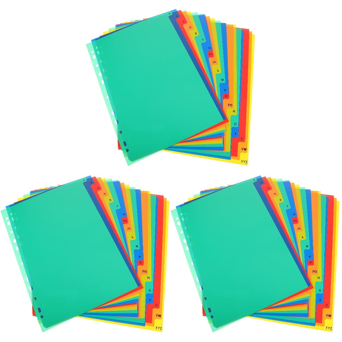 Binder Dividers PP Material 63 Pieces Detachable Tabs Notebook ...