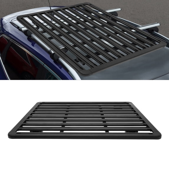 63" x 47.24" Aluminum Platform Flat Roof Rack, 440.92lbs Load Capacity ...