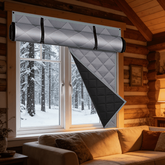 63 x 47in Window Insulation for Winter, Oxford Cloth Cotton Windows ...