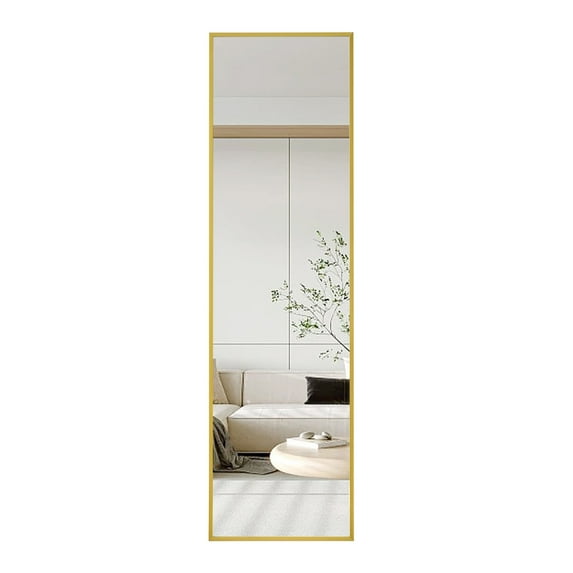 63”x20” Full Length Mirror Aluminium Alloy Metal Frame, Sleek Long Full ...