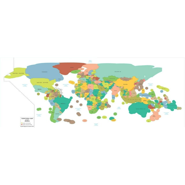 63"x24" Heavyweight Photo Paper Quality Poster: Economic Map ...