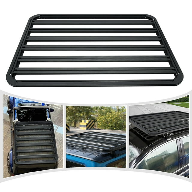 63"x43" Platform Flat Roof Rack Cargo Luggage Carrier Aluminum for Most ...