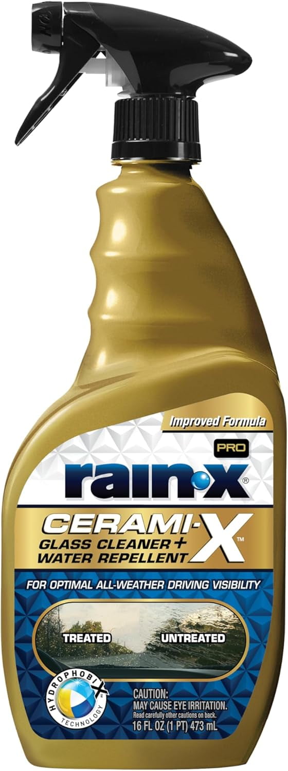 630178 Cerami-X Glass Cleaner + Water Repellent, 16oz - Cleaning ...