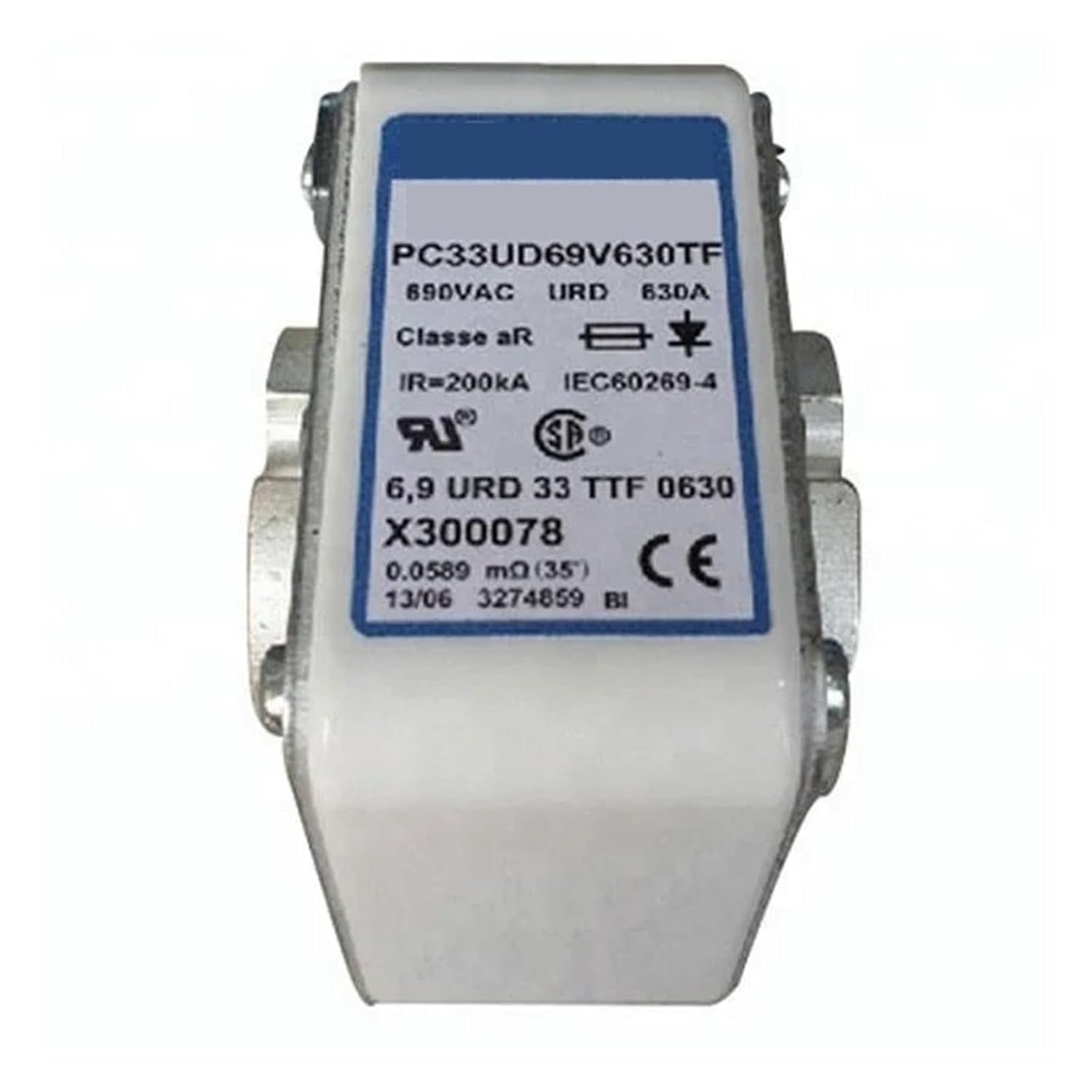 630A 690V fuse block X300078 PC33UD69V630TF Semiconductor Fuse - Walmart.com