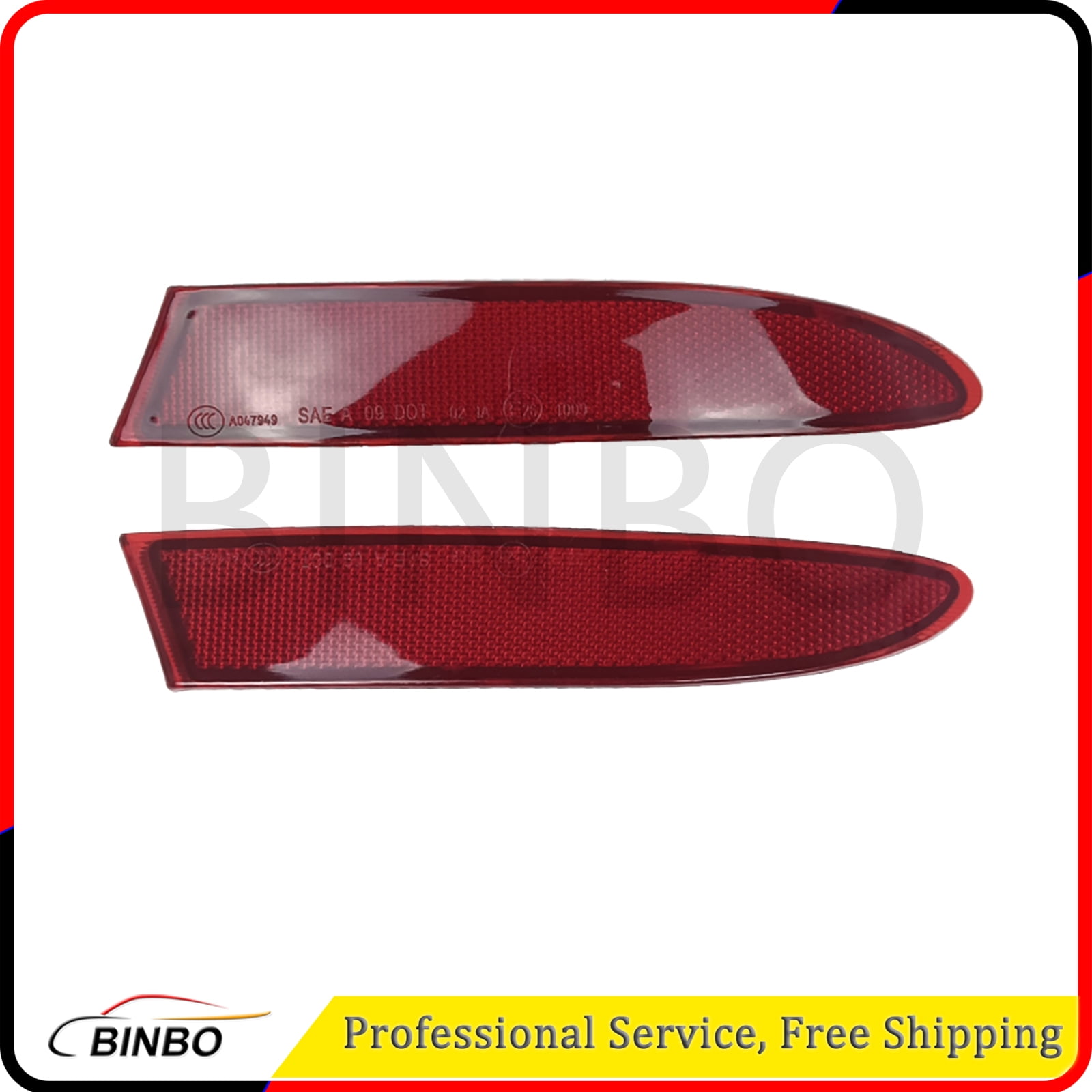 63147217315 + 63147217316 Left Right Rear Bumper Reflector - Walmart.com