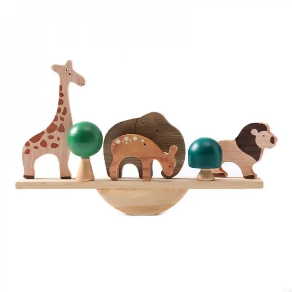 634F Baby Wooden Toy Dinosaur Animal Stacking Toy Toddler Educational ...