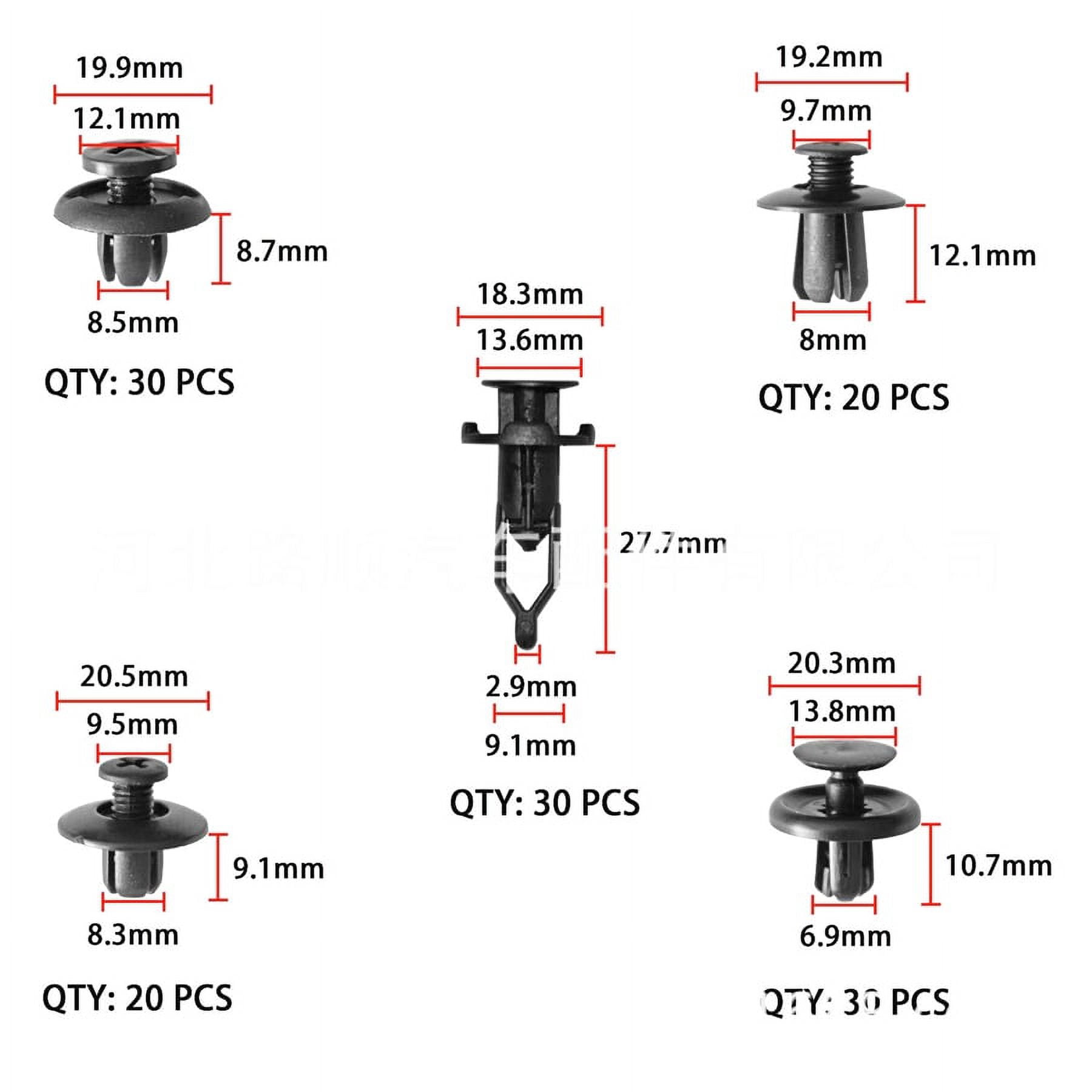 635Pcs 22 Kinds Mixed Black Plastic Fasteners Rivets for Car SUV Bumper ...