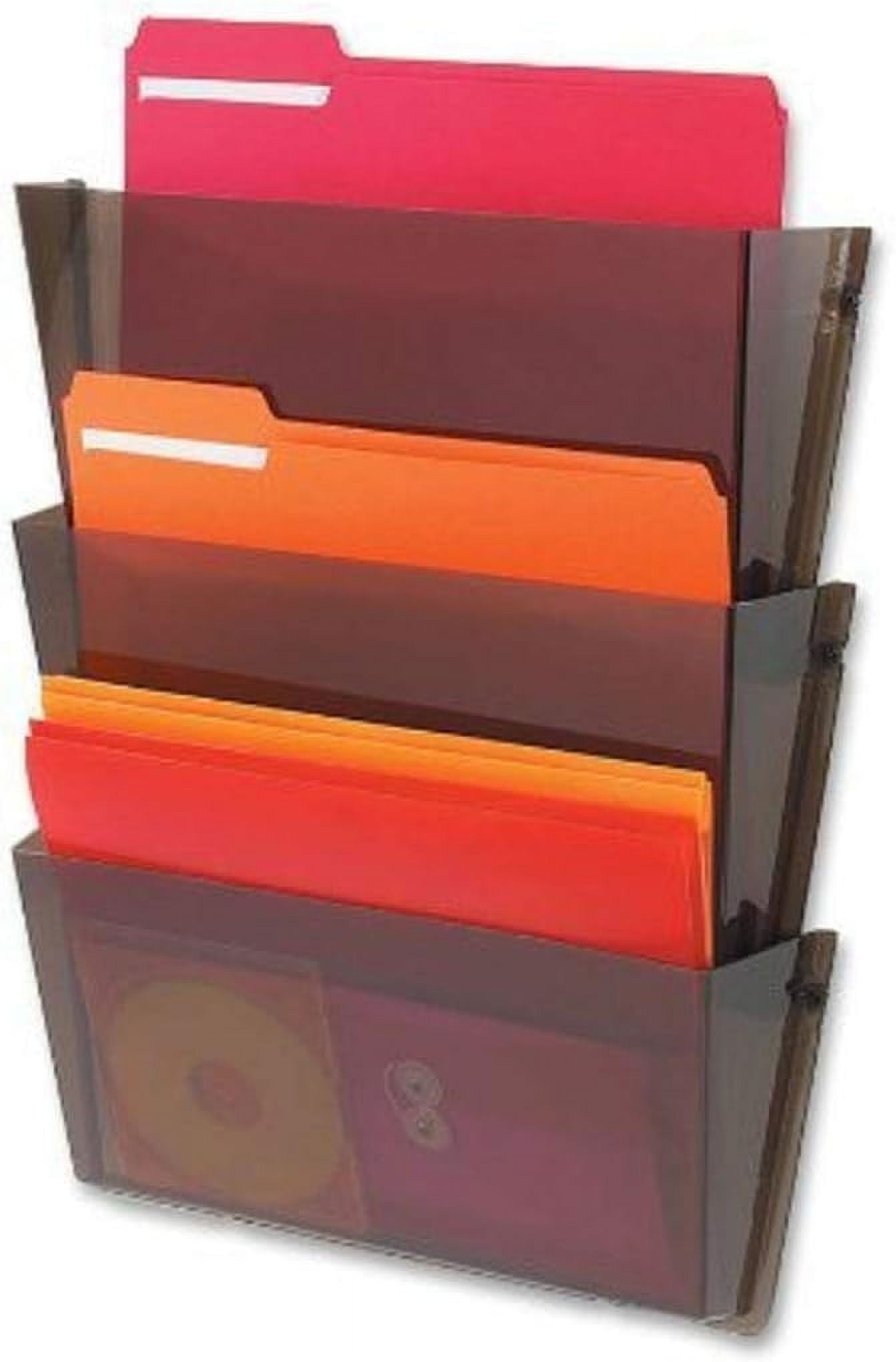 63602 Unbreakable Docupocket Expandable Three-Pocket Wall File Set ...