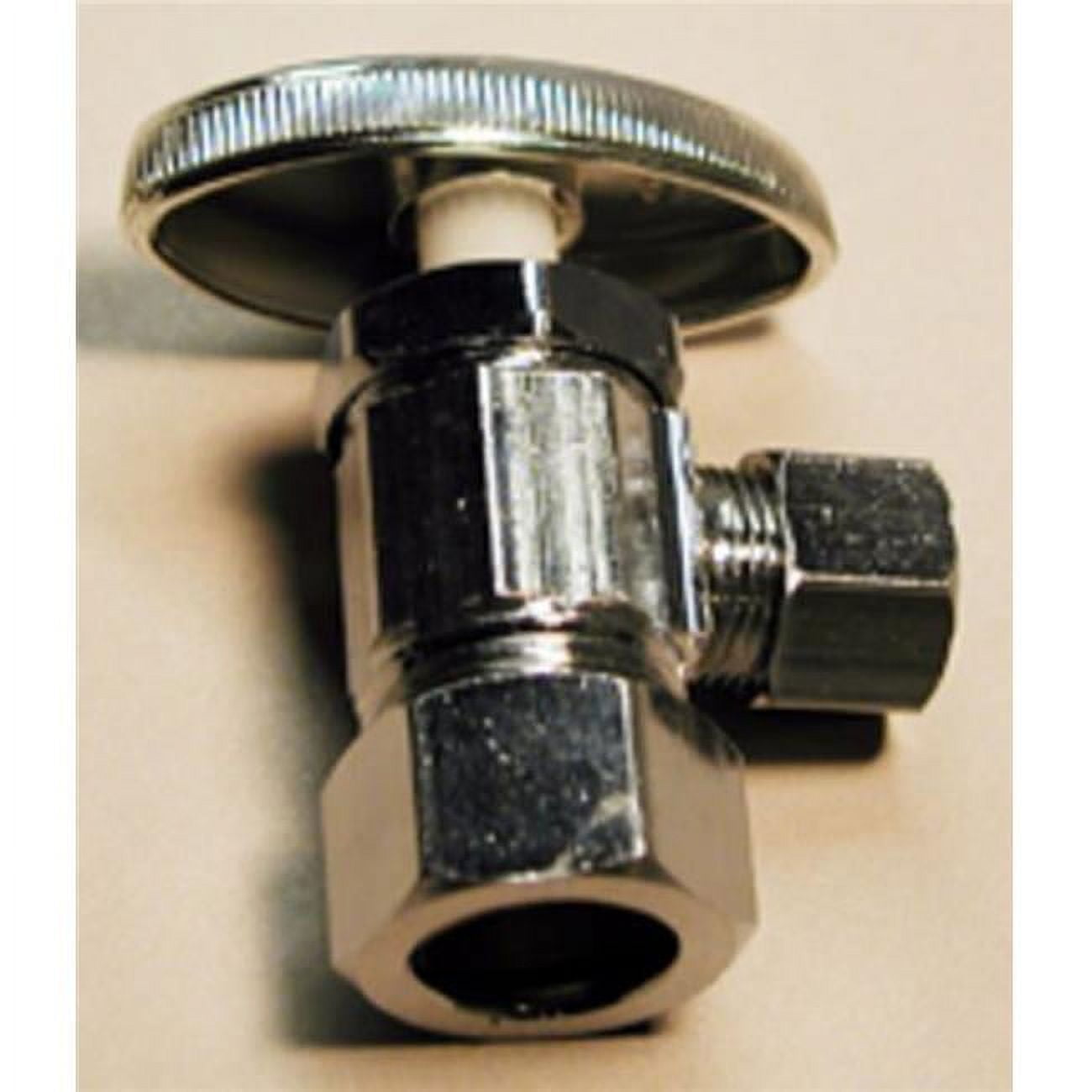 637 5202 3/8" X 5/8" Comp Chrome Plated Angle Shut Off Valve Bulk Low ...