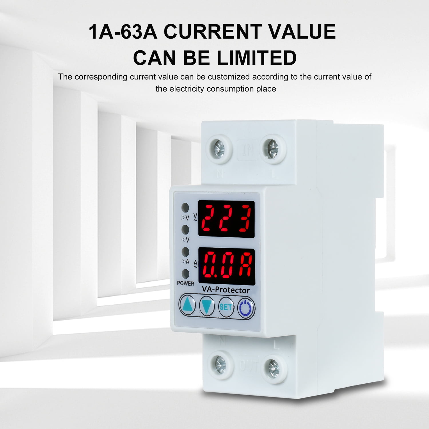 Over 63A 220V Din Rail Adjustable Over Voltage And Under Voltage ...