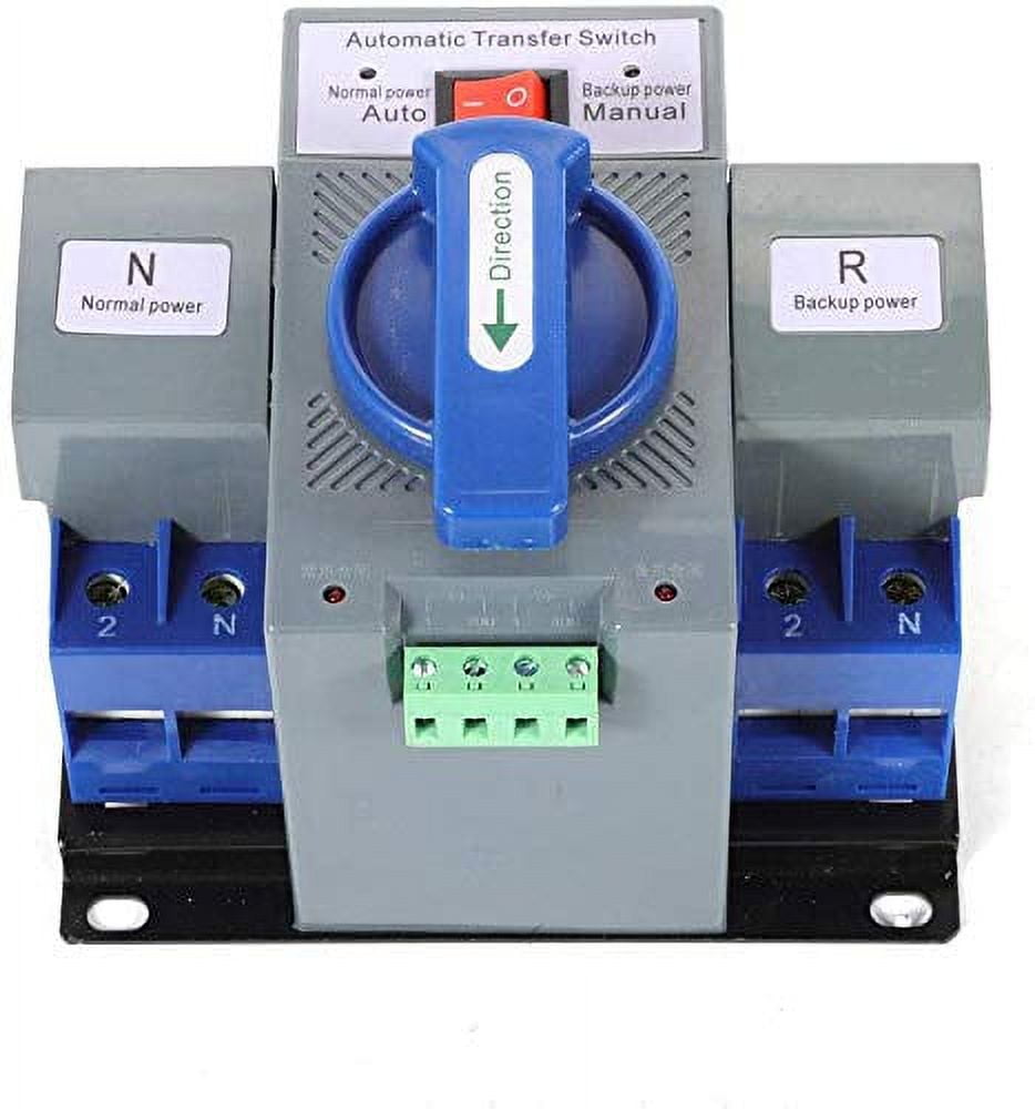 63A 2P Dual Power Automatic Transfer Switch Generator Changeover Switch 110V - Walmart.com