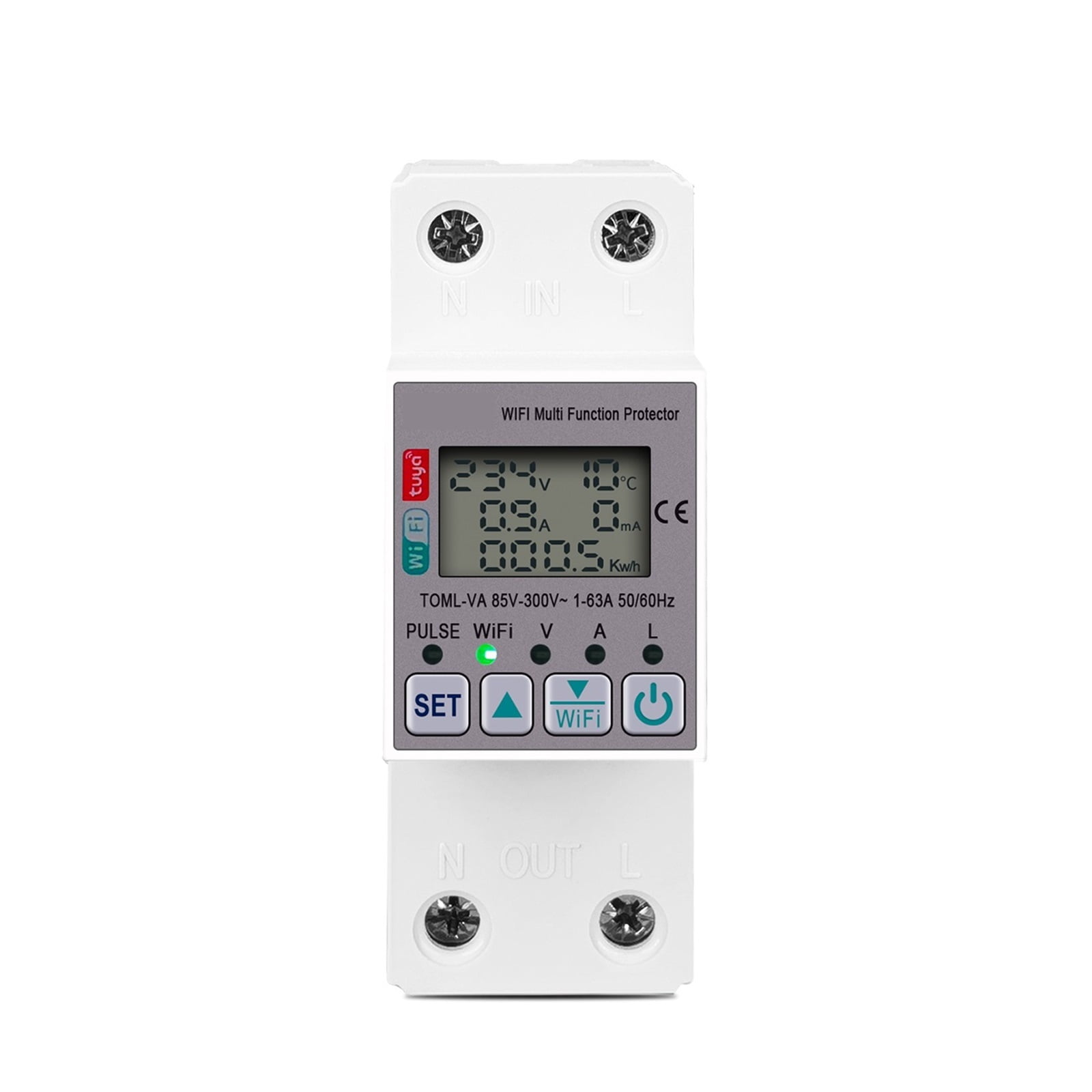 63A Energy Meter Kwh Metering Switch Timer With Voltage Current And ...