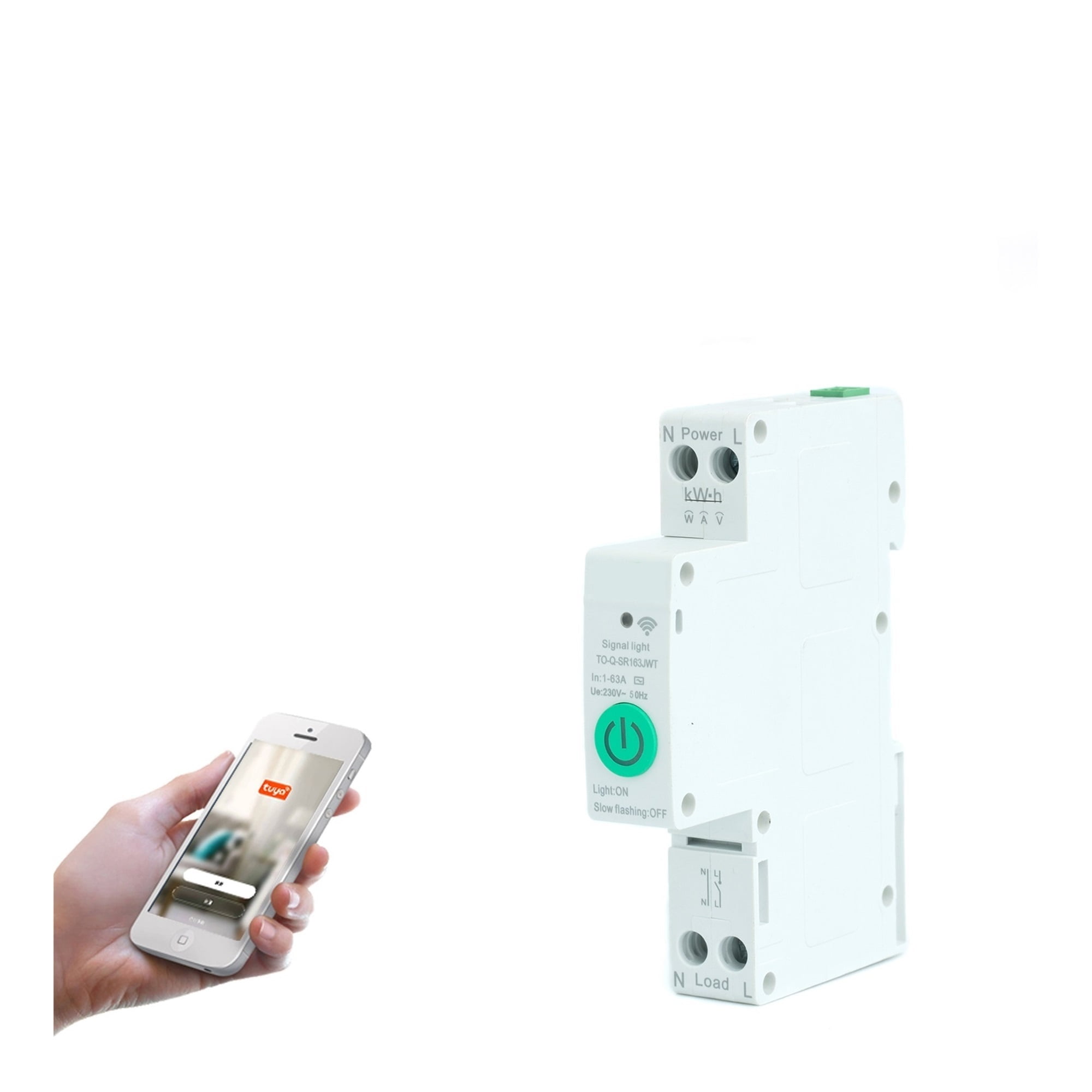 63A Single Phase WIFI Smart Energy Meter Kwh Metering Monitoring ...