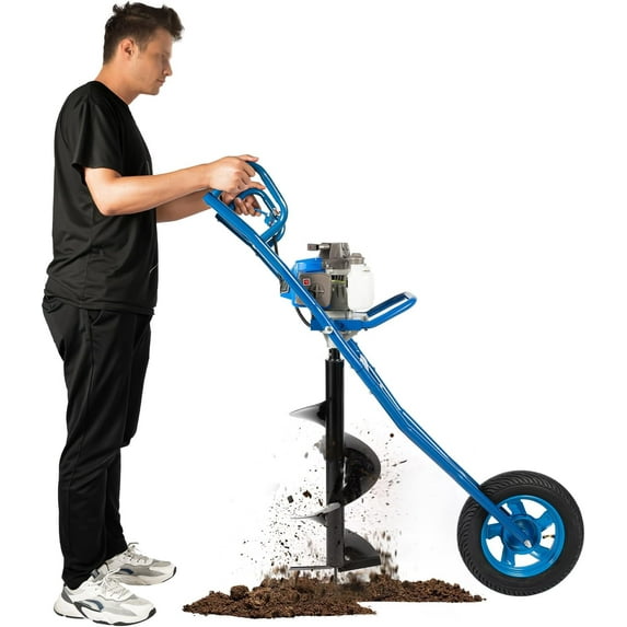 63CC Post Hole Digger 2-Stroke 3HP Gas Powered Auger Post Hole Digger ...