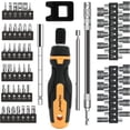 63PC Magnetic Ratcheting Screwdriver Bit Set – Multibit Screw Driver ...