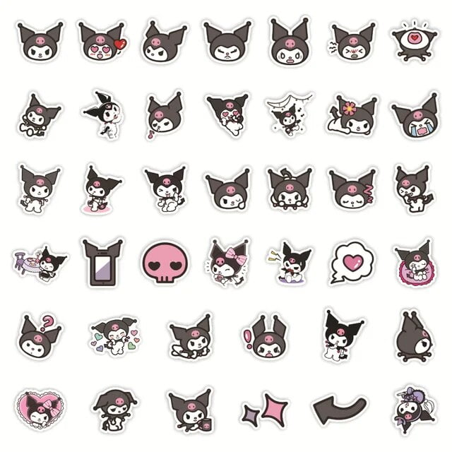 63Pcs Sanrio Hello Kitty Stickers Anime Cute Sticker Packs Kids DIY ...