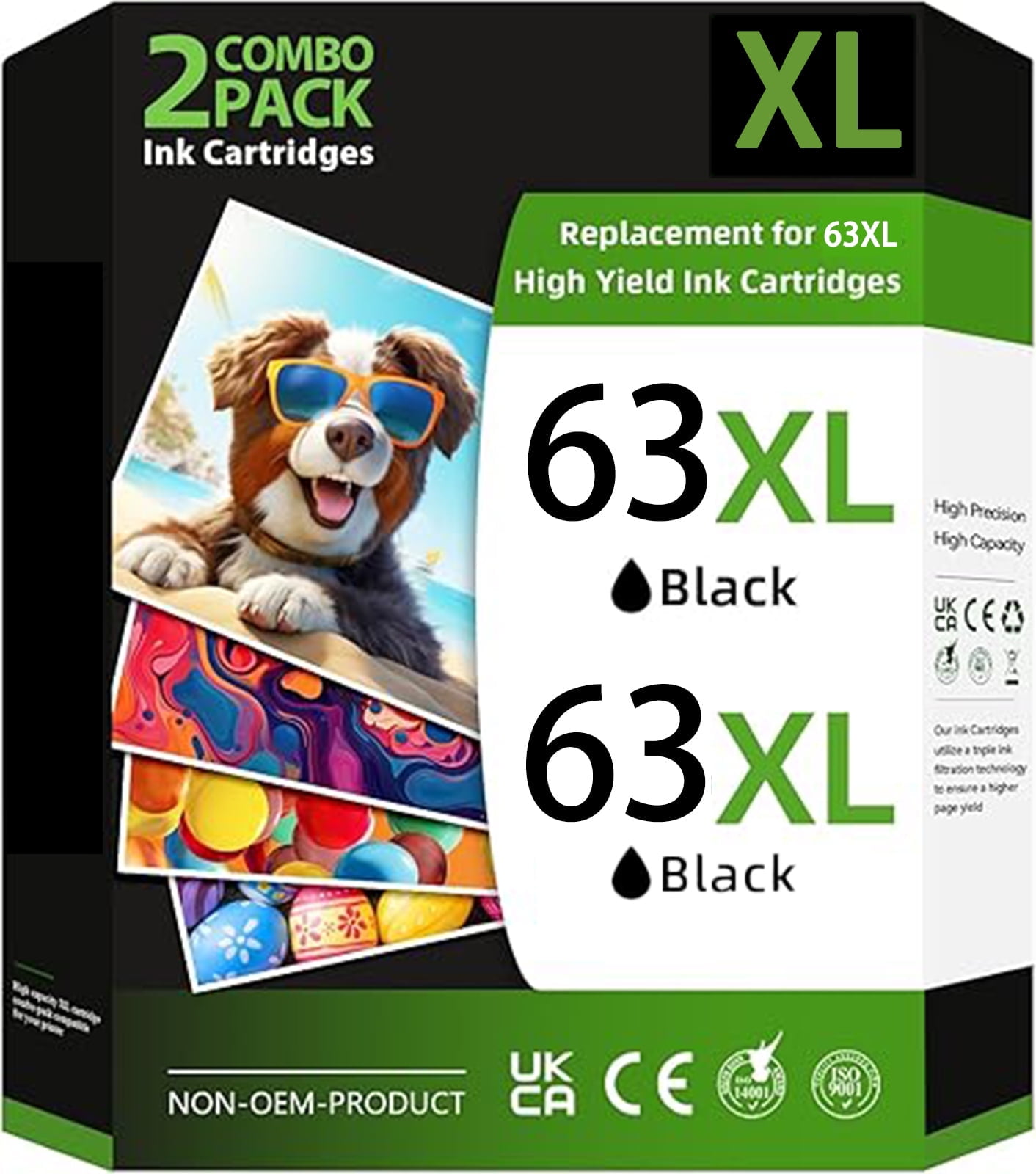 63XL 63 Ink Cartridges for HP Printer Ink 63 63XL Black - 2 Pack - Shop ...