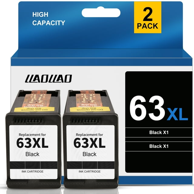 63XL 63 XL Ink Cartridge Black for HP 63XL Ink for Officejet 3830 4650 ...